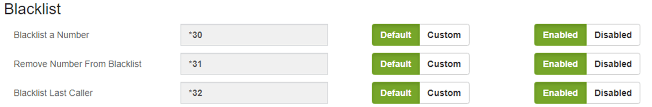 Feature Codes Vitalpbx Wiki
