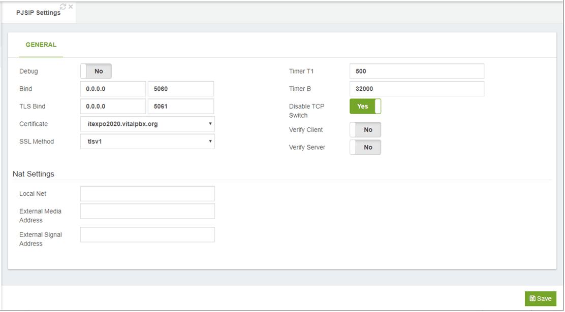PJSIP Settings - VitalPBX Wiki